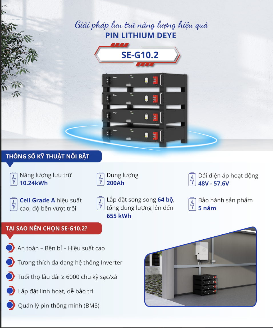 DEYE Low Voltage Battery 10.24KWh